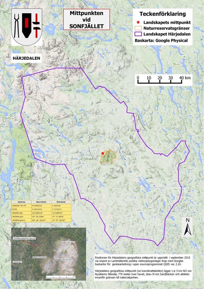 Jämtland - Härjedalen - geografisk mittpunkt
